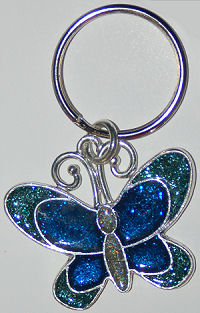 Butterfly Keychain, butterfly key chain keychain keys blue - My ...