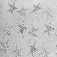 Glitter Star Material, glitter silver star fabric material wrap basket ...